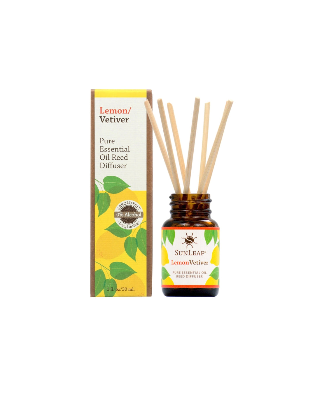 Lemon Vetiver Reed Diffuser 1oz – SunLeaf®